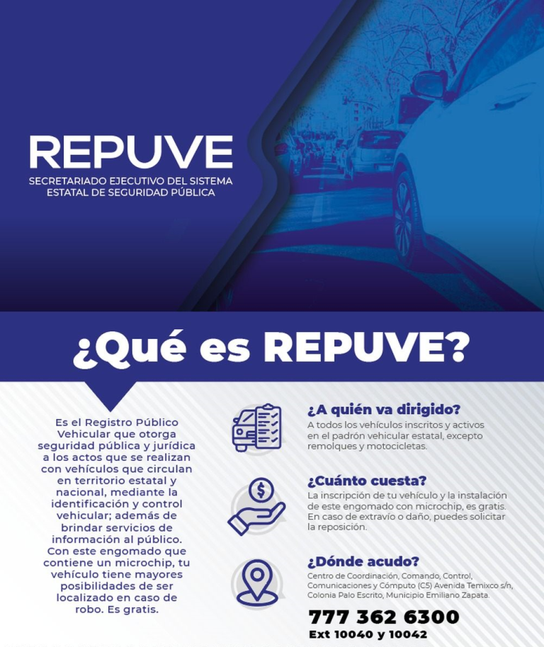 REPUVE – Secretariado Ejecutivo del Sistema Estatal de Seguridad Pública